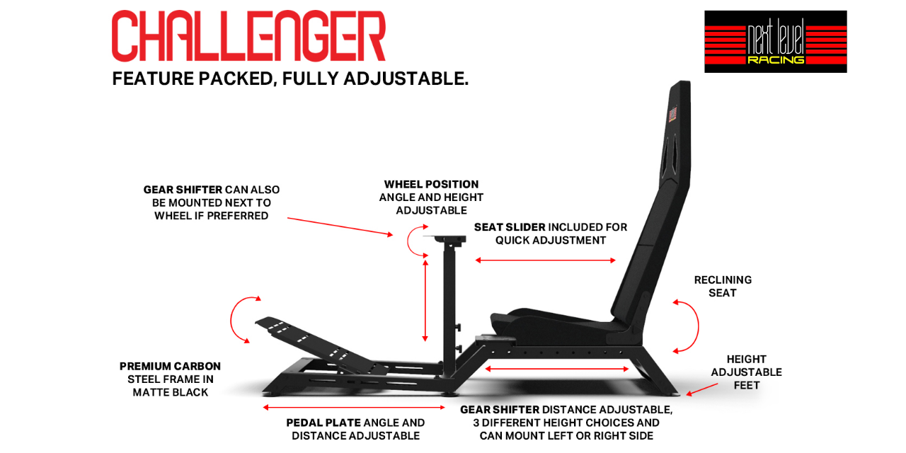 NEXT LEVEL RACING présente le Challenger Simulator Cockpit - Simrace-Blog