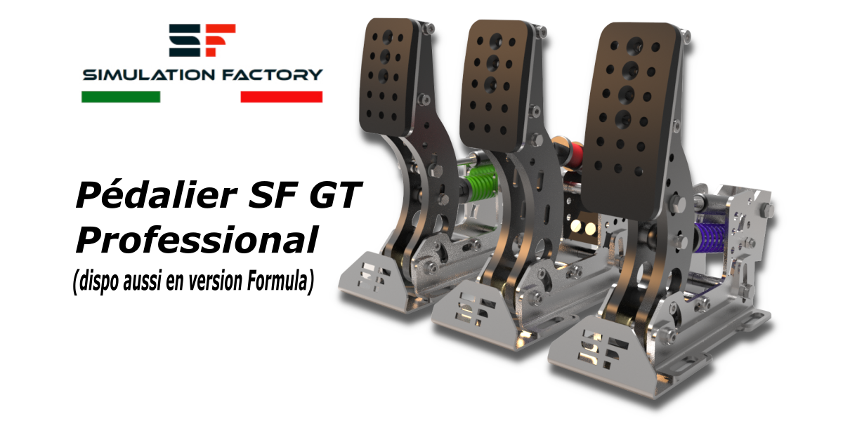 Pédalier SF GT Professional par SIMULATION FACTORY - Simrace-Blog